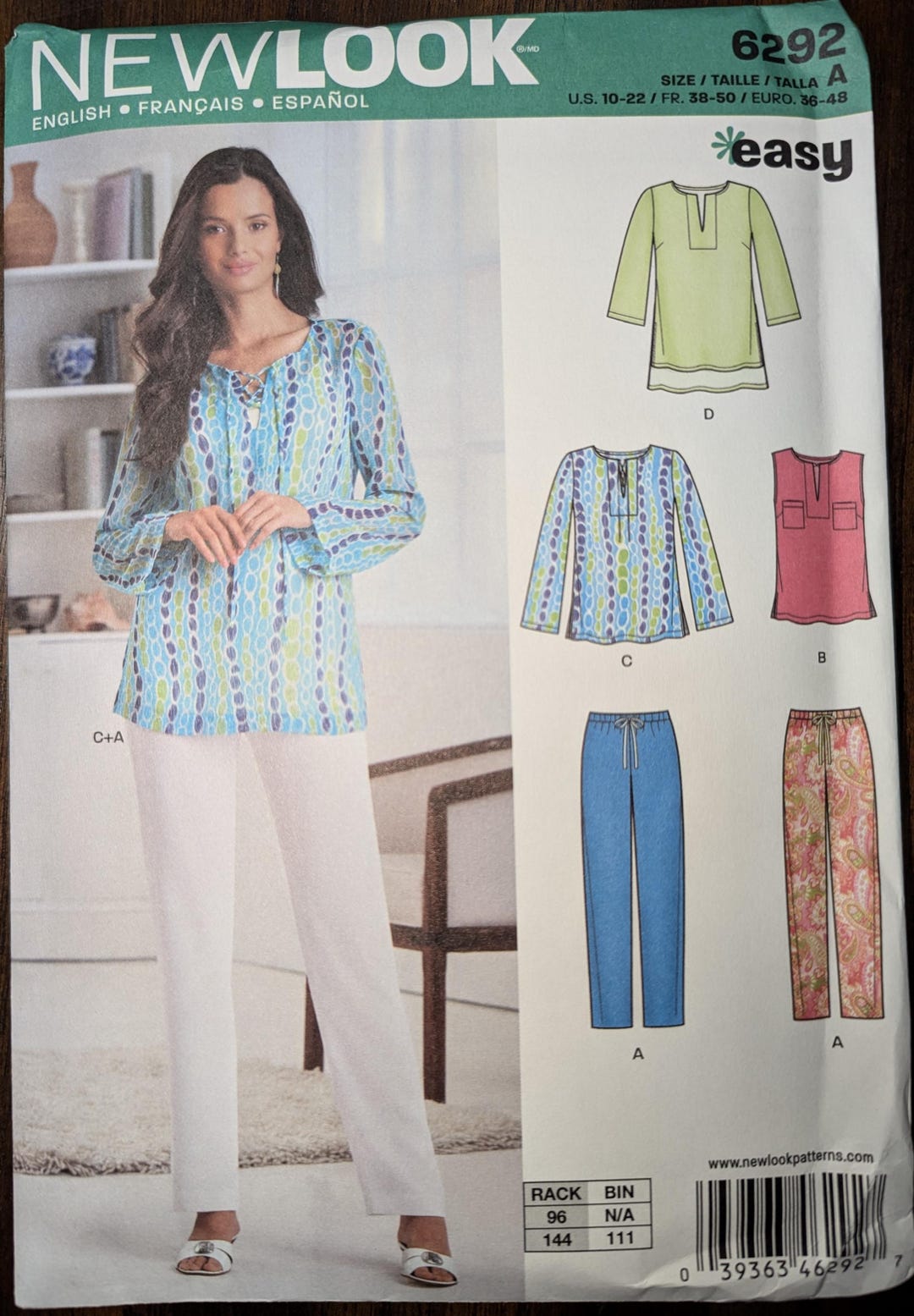 Uncut New Look Sewing Pattern #6292 for Misses and Misses' Plus Size ...