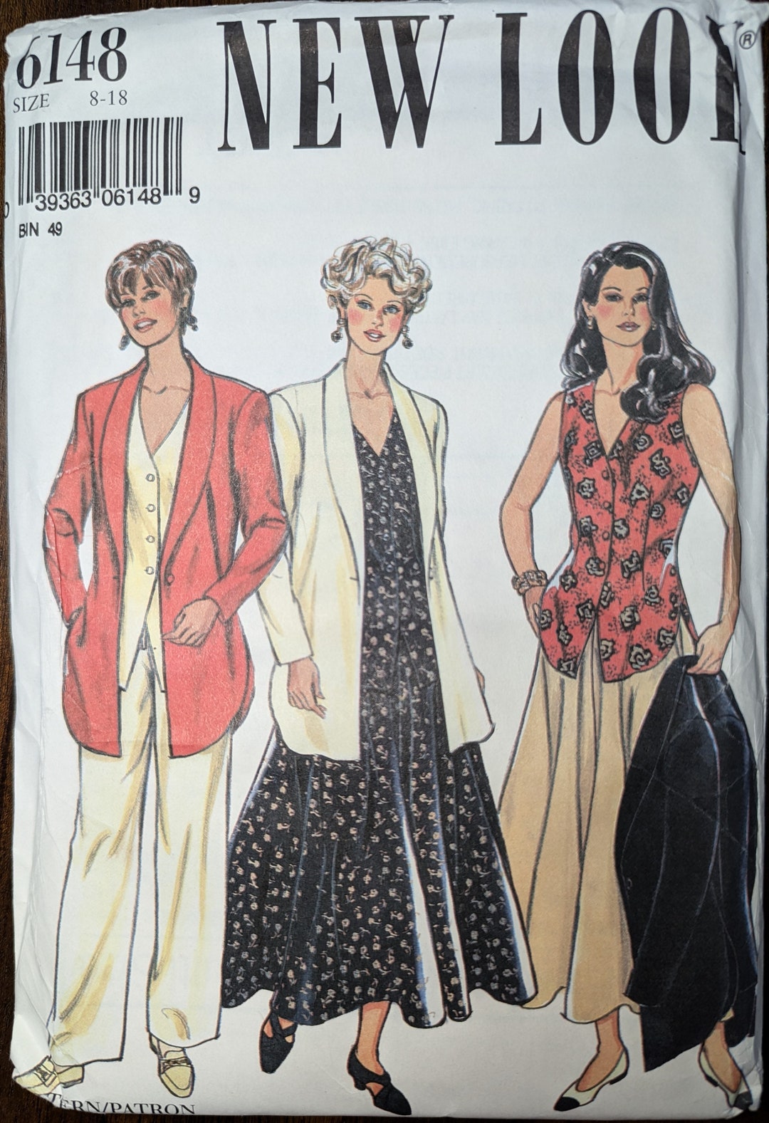 Uncut New Look Sewing Pattern #6148 for Misses and Misses' Plus Size ...