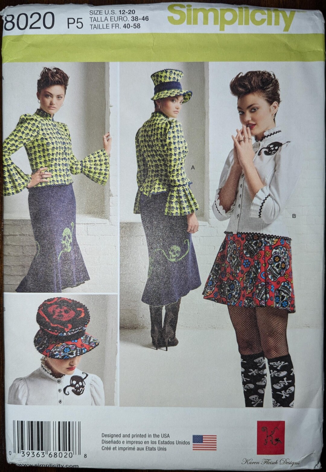 Uncut Simplicity Sewing Pattern #8020 for Misses and Misses' Plus Size ...