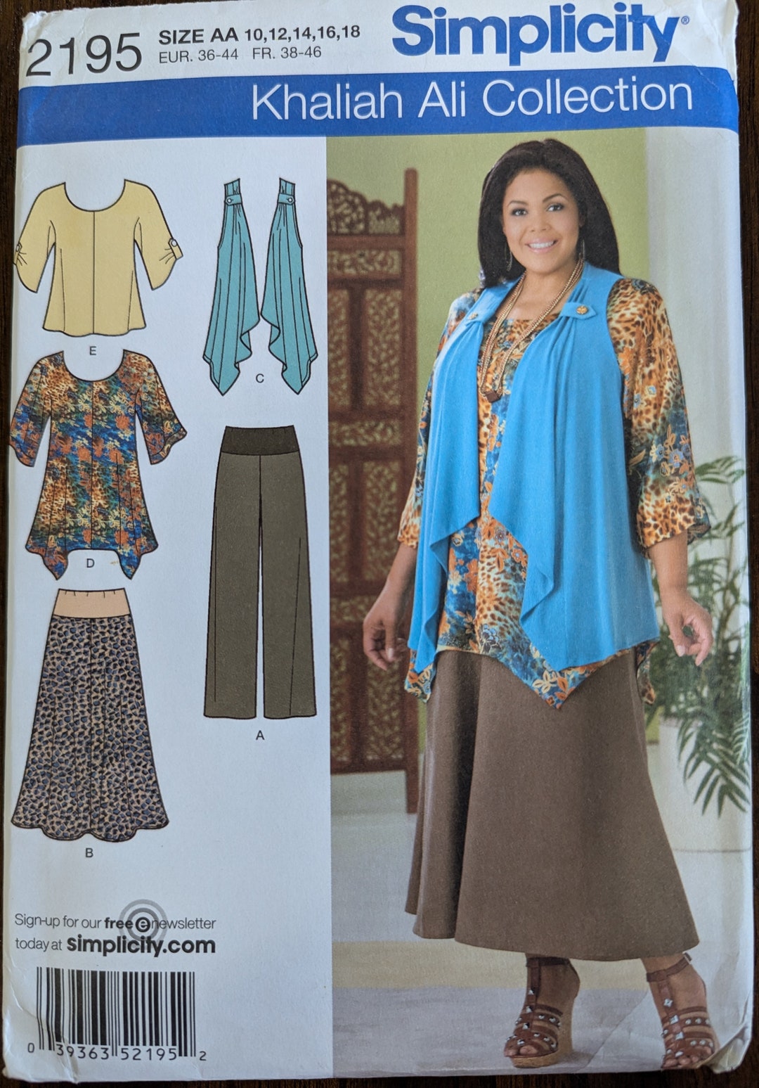 Uncut Simplicity Sewing Pattern #2195 for Misses and Misses' Plus Size ...