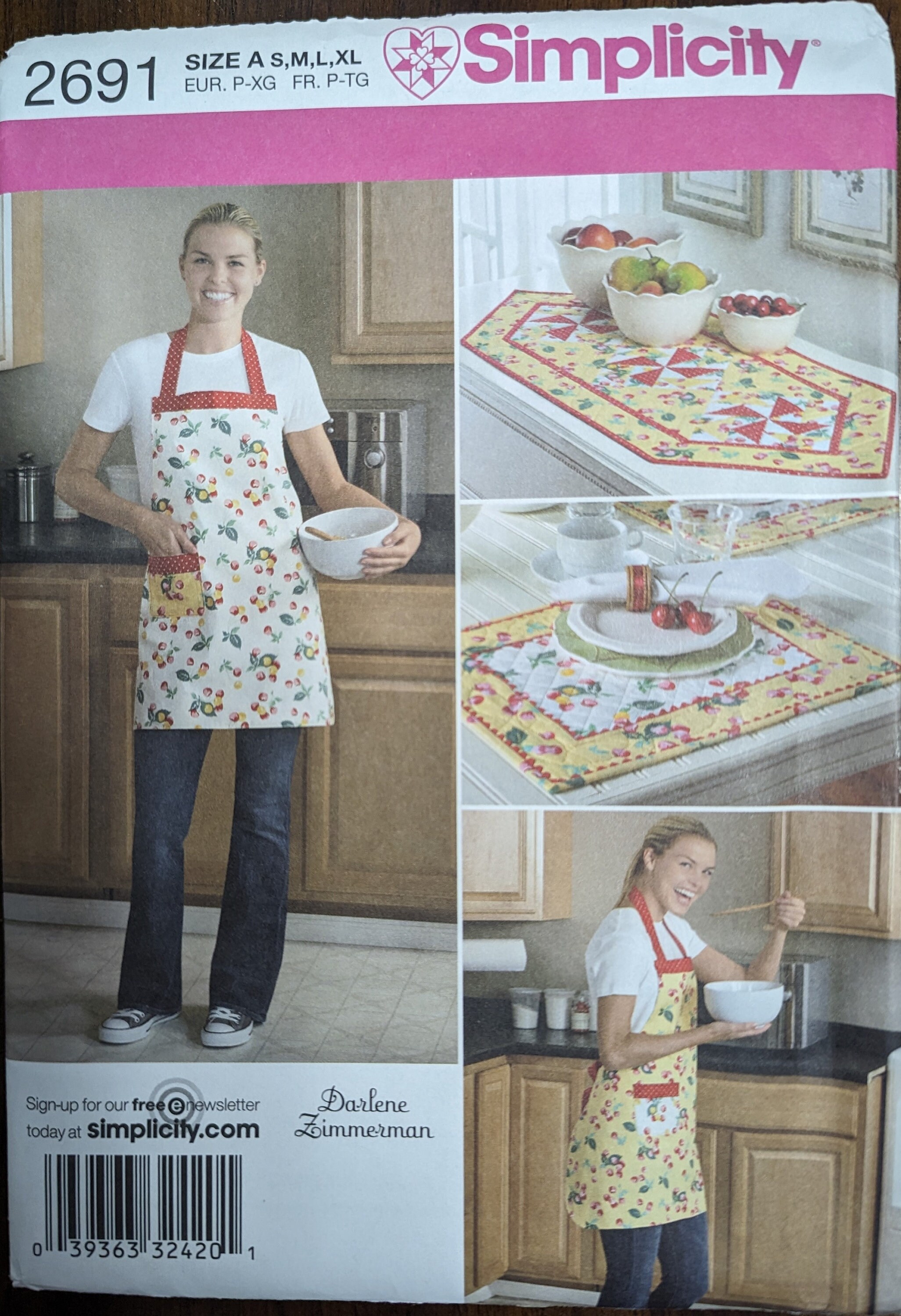 Uncut Simplicity Sewing Pattern #2691 for Table Runner, Place Mats and ...