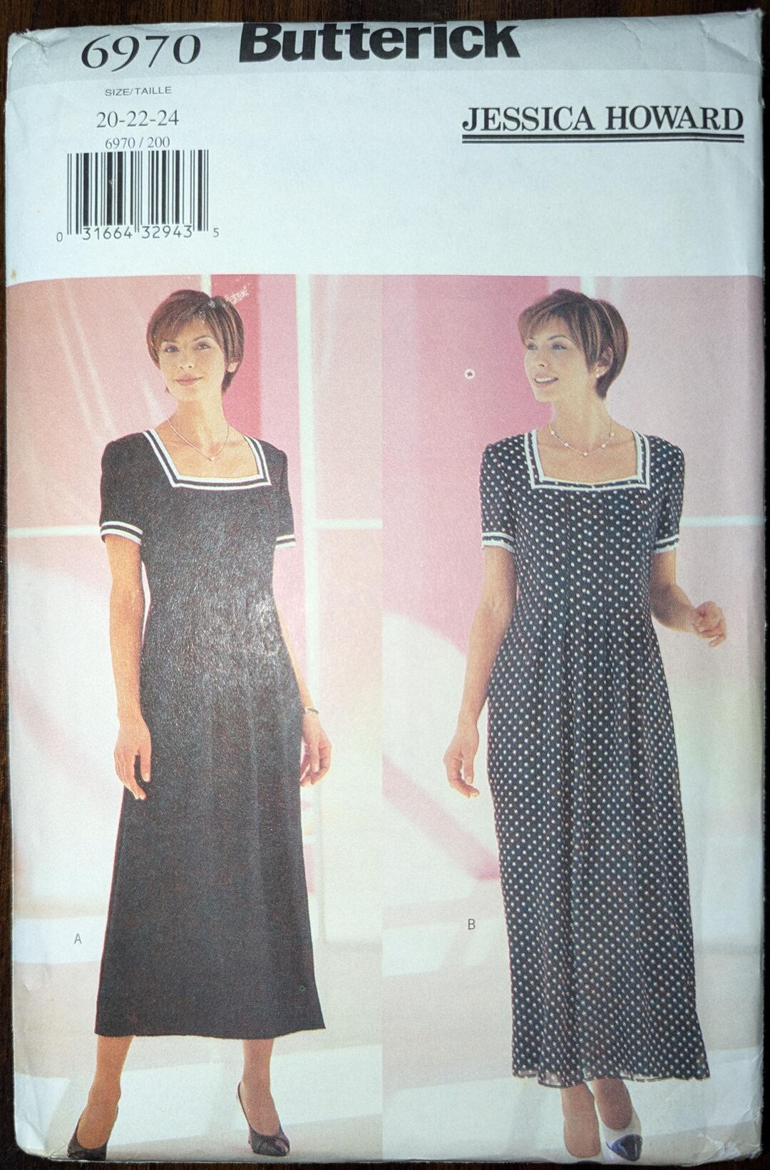 Uncut Butterick Sewing Pattern #6970 for Misses' Plus Size Dress. Sizes ...