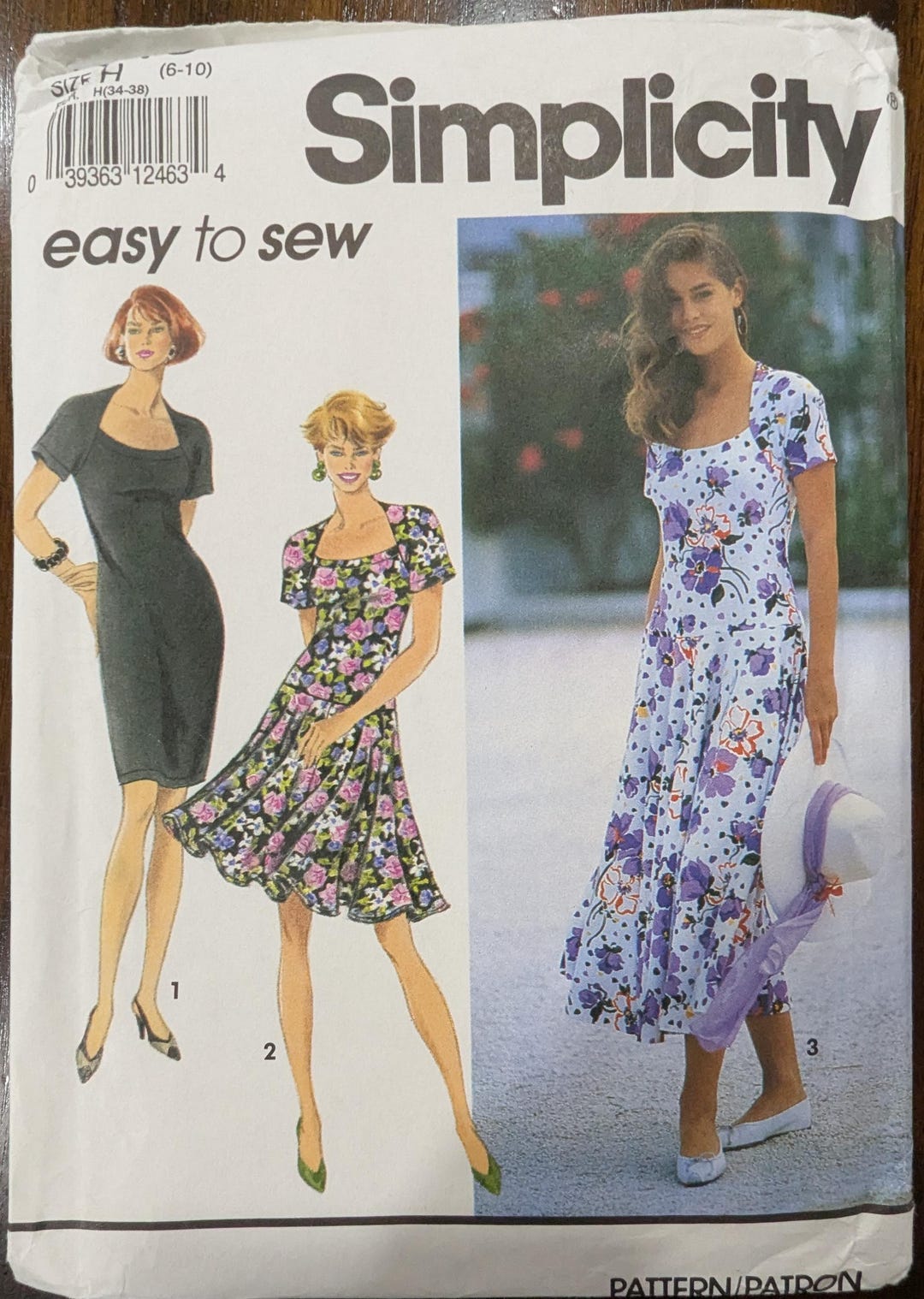 Uncut Simplicity Sewing Pattern #7818 for Misses' Flared Dress in 2 ...