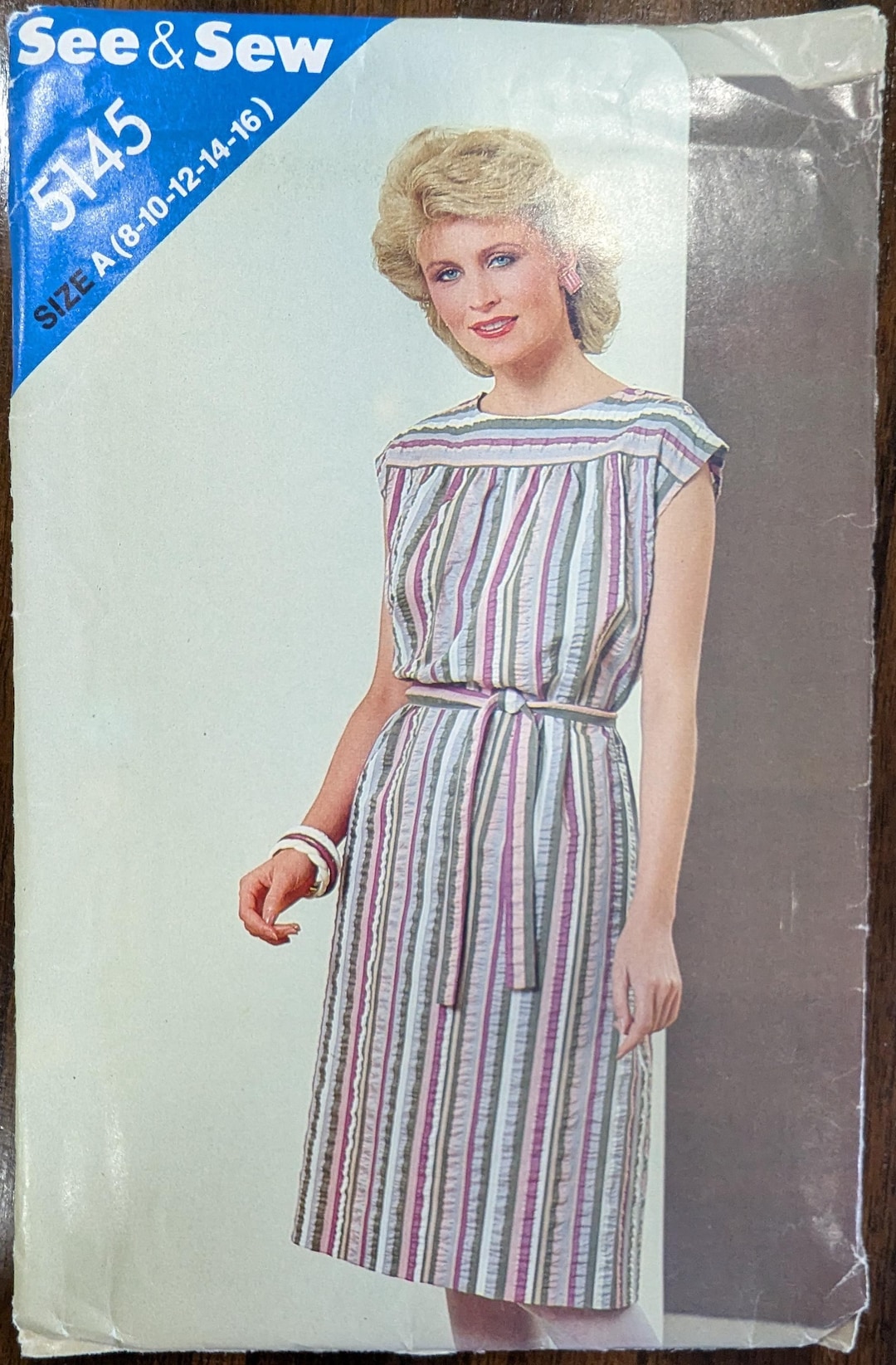 Uncut Vintage See & Sew Sewing Pattern #5145 for Misses' Dress. Sizes 8 ...