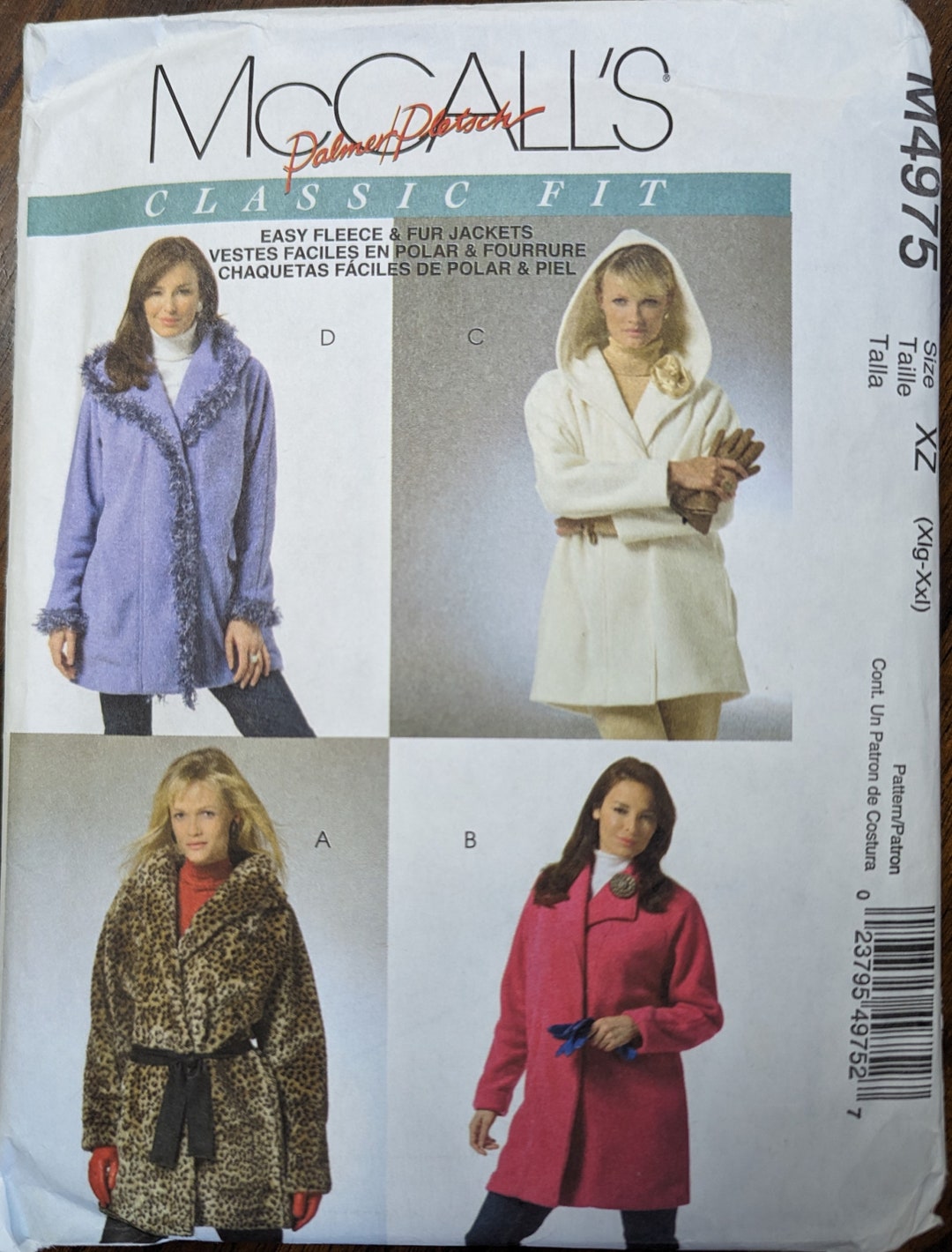 Uncut Mccall's Sewing Pattern #M4975 for Misses' Lined and Unlined ...