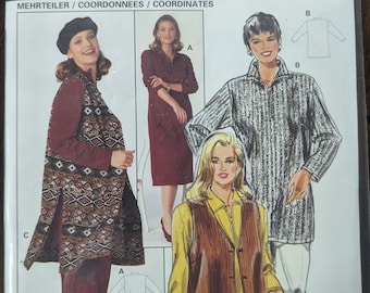 Uncut Burda Couture Sewing Pattern #4058 for Misses Plus Size Button ...