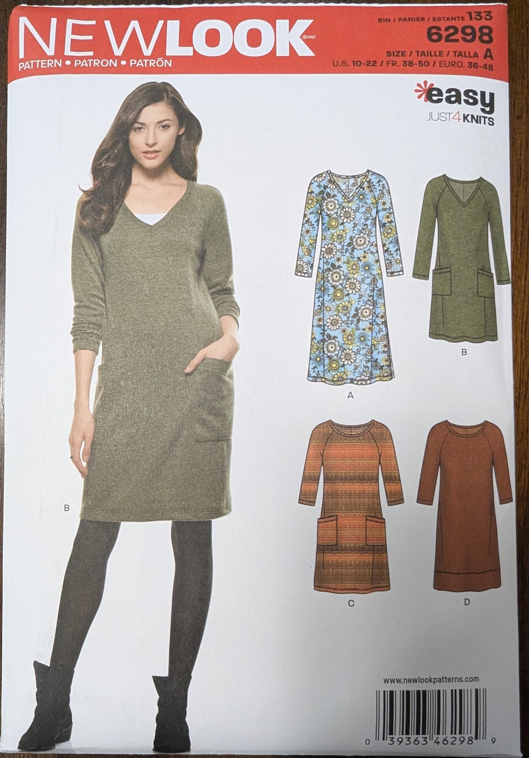 Uncut New Look Sewing Pattern #6298 for Misses and Misses' Plus Size ...