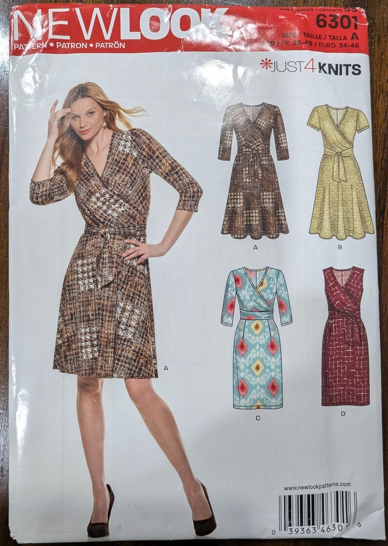 Uncut New Look Sewing Pattern #6301 for Misses and Misses' Plus Size ...
