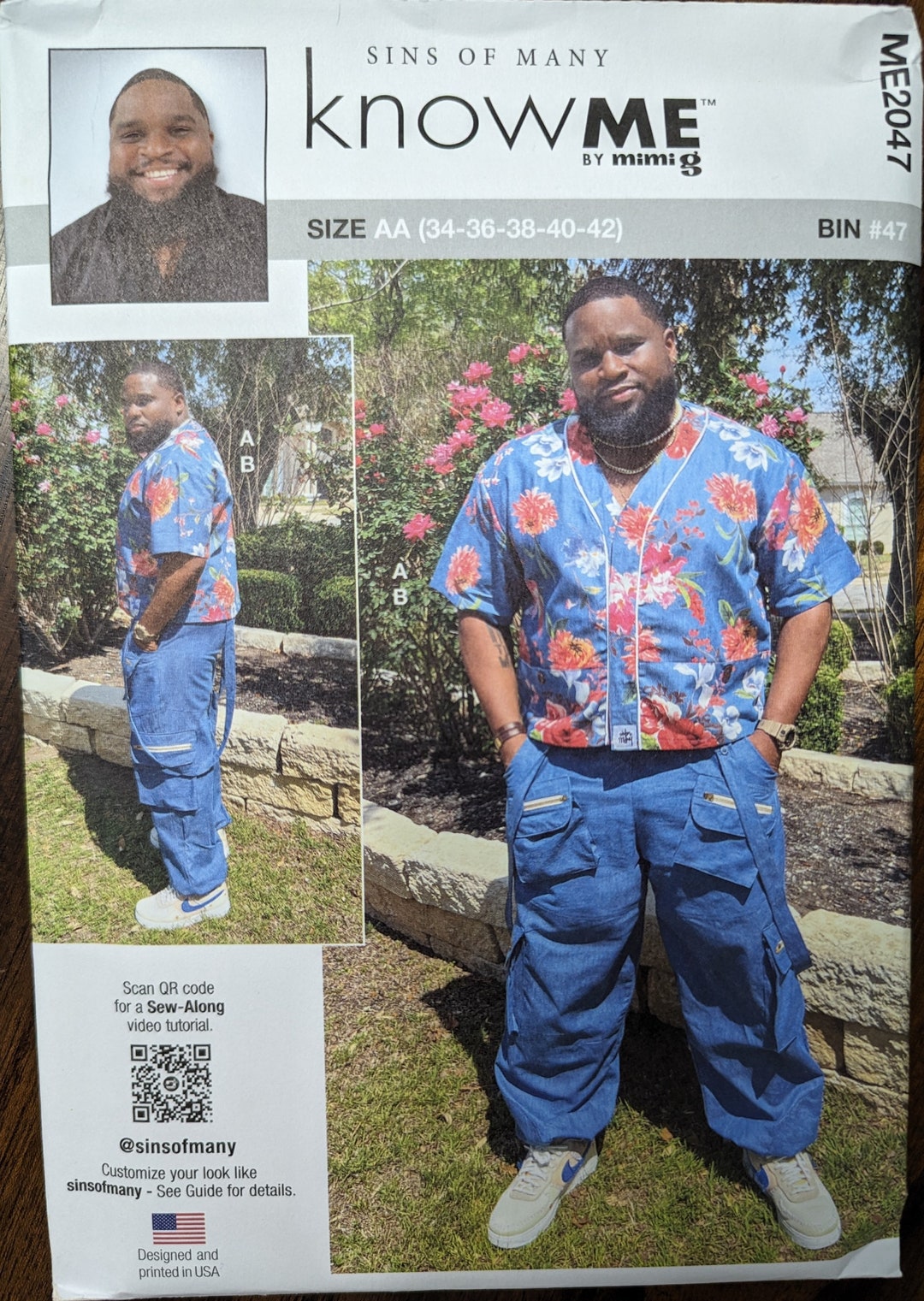 Uncut Know Me by Mimi G Sewing Pattern #ME2047 for Men's Shirt and ...