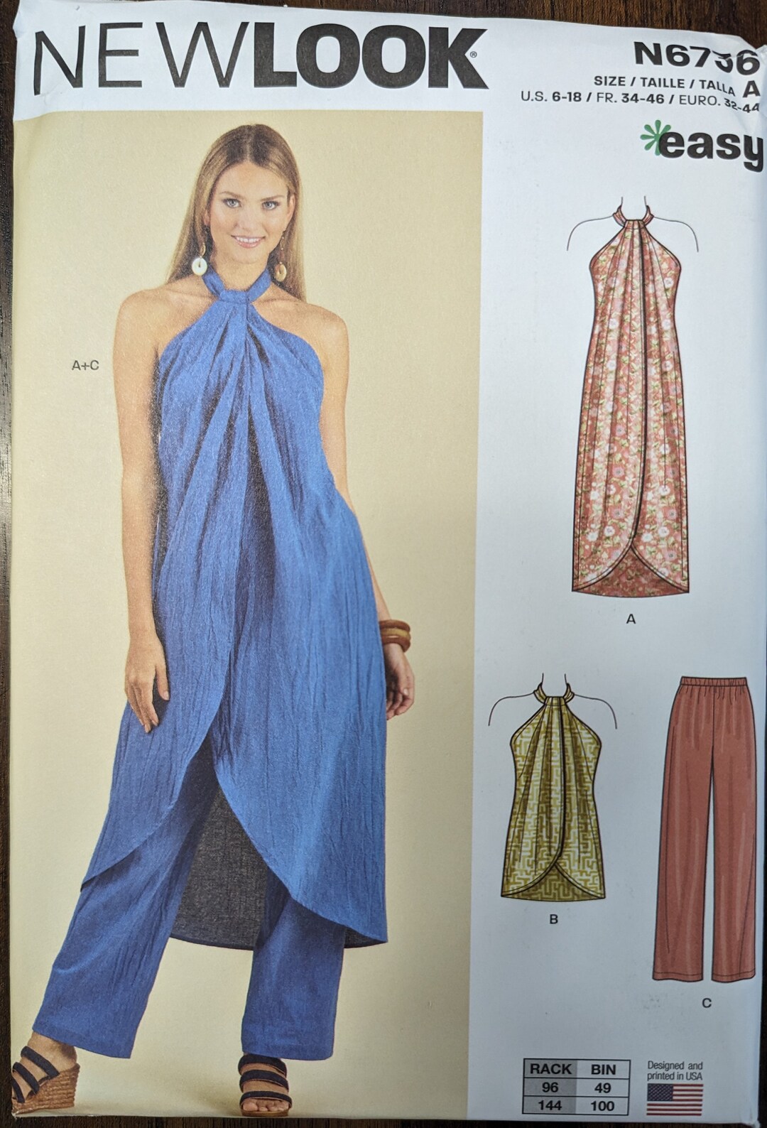 Uncut New Look Sewing Pattern #N6736 for Misses and Misses' Plus Size ...