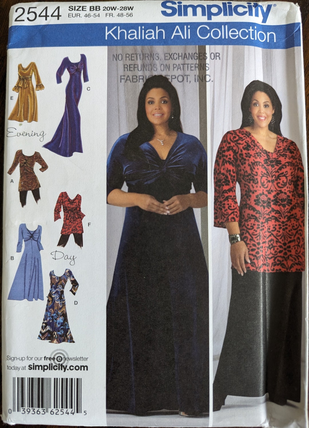 Uncut Simplicity Sewing Pattern #2544 for Women's Knit Dress in 3 ...