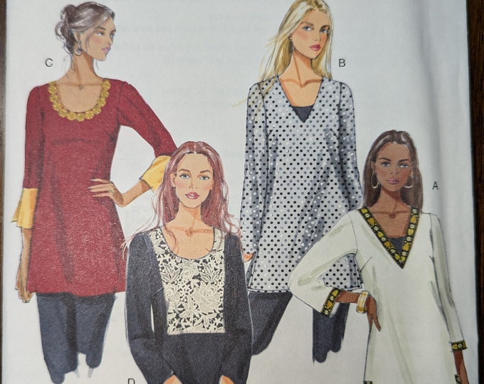 Uncut Butterick Sewing Pattern B4985 for Misses Plus Size Top With 4 ...