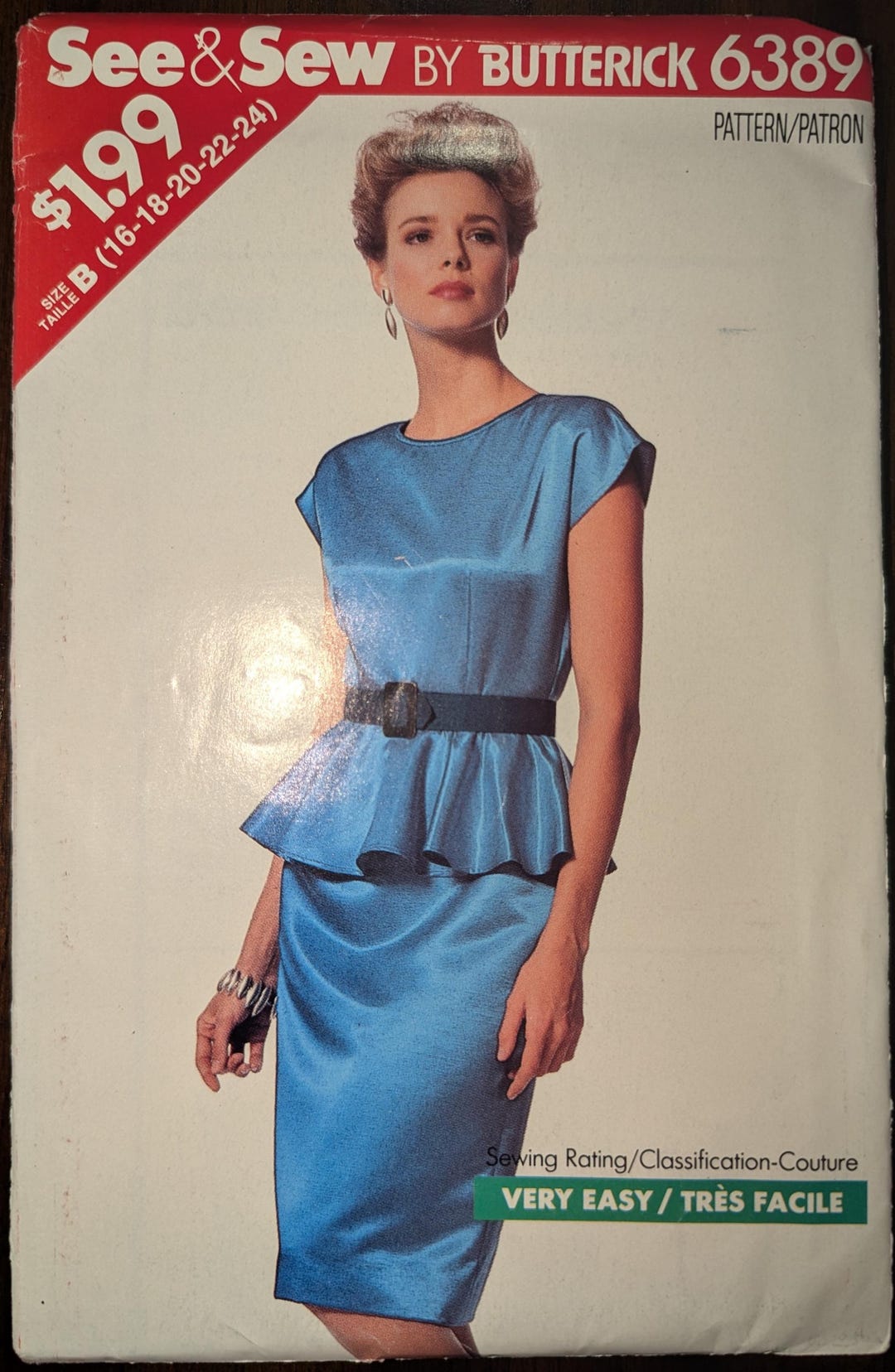 Uncut See & Sew Sewing Pattern #6389 for Misses and Misses' Plus Size ...
