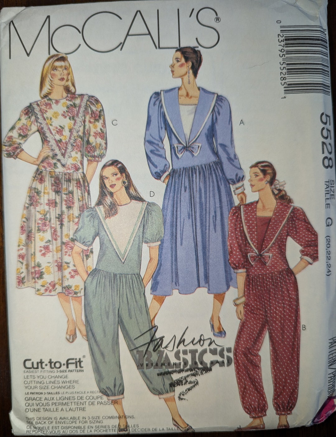 Uncut Mccall's Sewing Pattern #5528 for Misses' Plus Size Dress and ...