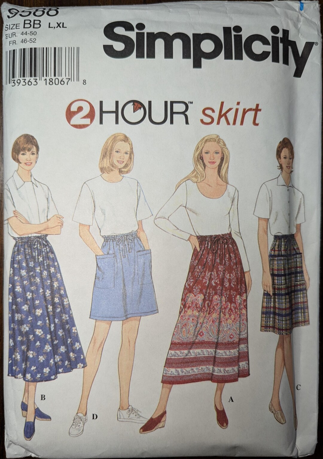 Uncut Simplicity Sewing Pattern #9588 for Misses' Plus Size Skirt With ...