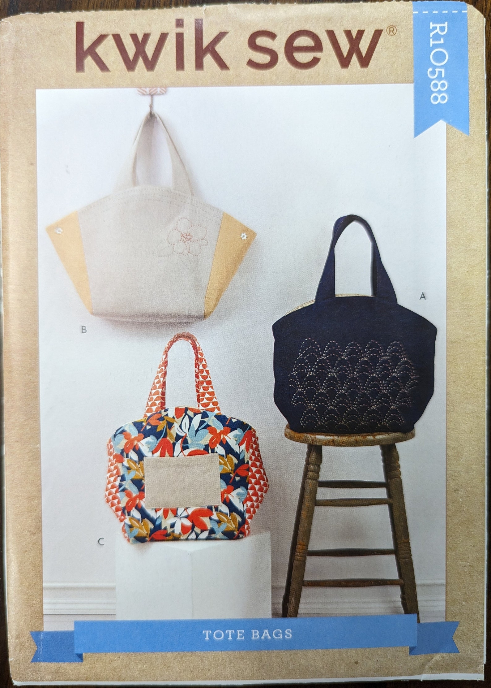 Uncut Kwik Sew Sewing Pattern #R10588 for Tote Bags in 3 Designs. - Etsy