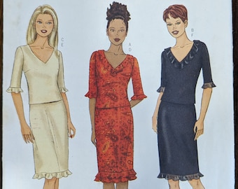 Uncut Butterick Sewing Pattern #B4187 for Misses' Petite Dress and ...