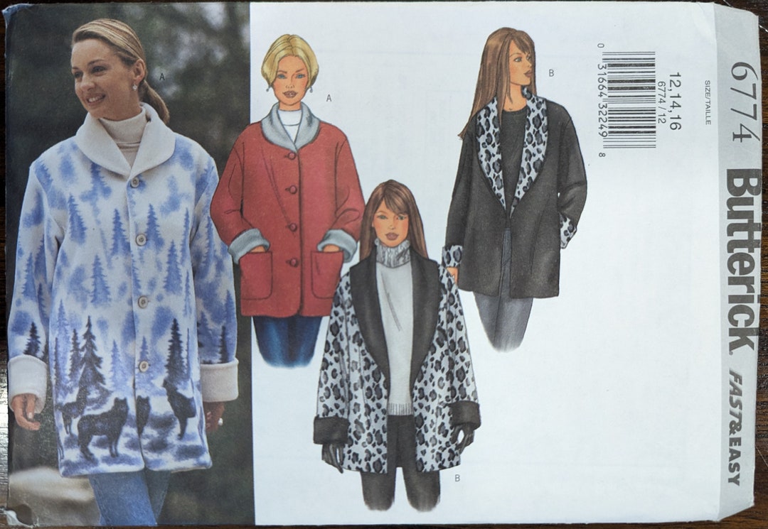 Uncut Butterick Sewing Pattern 6774 for Misses' Jacket With Variations ...