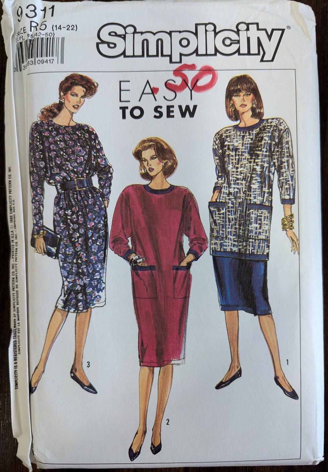 Uncut Vintage Simplicity Sewing Pattern #9311 for Misses and Misses ...
