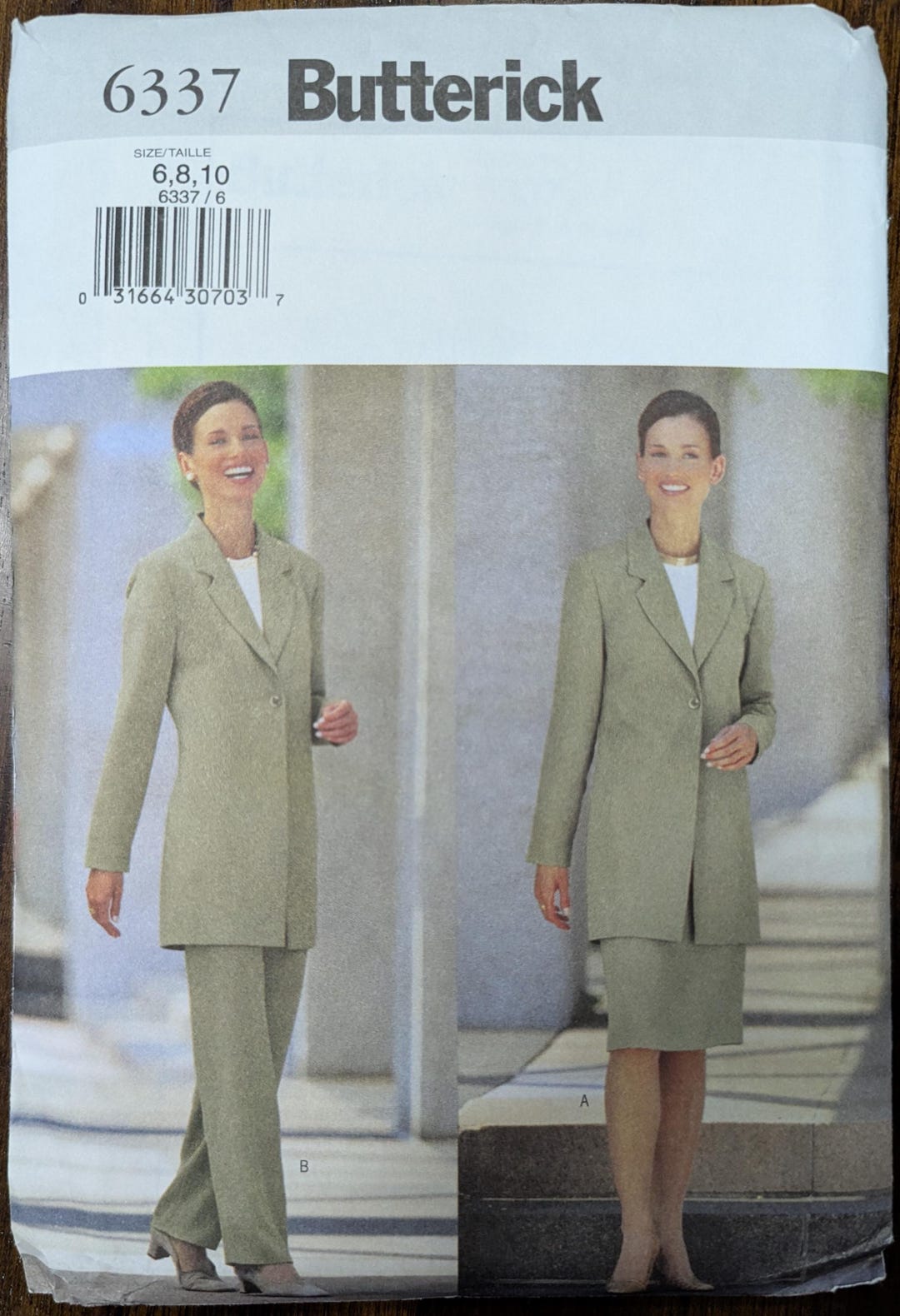 Uncut Butterick Sewing Pattern #6337 for Misses' Jacket, Skirt and ...
