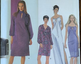 Uncut Simplicity Sewing Pattern #3739 for Misses' Dresses in 3 Lengths ...