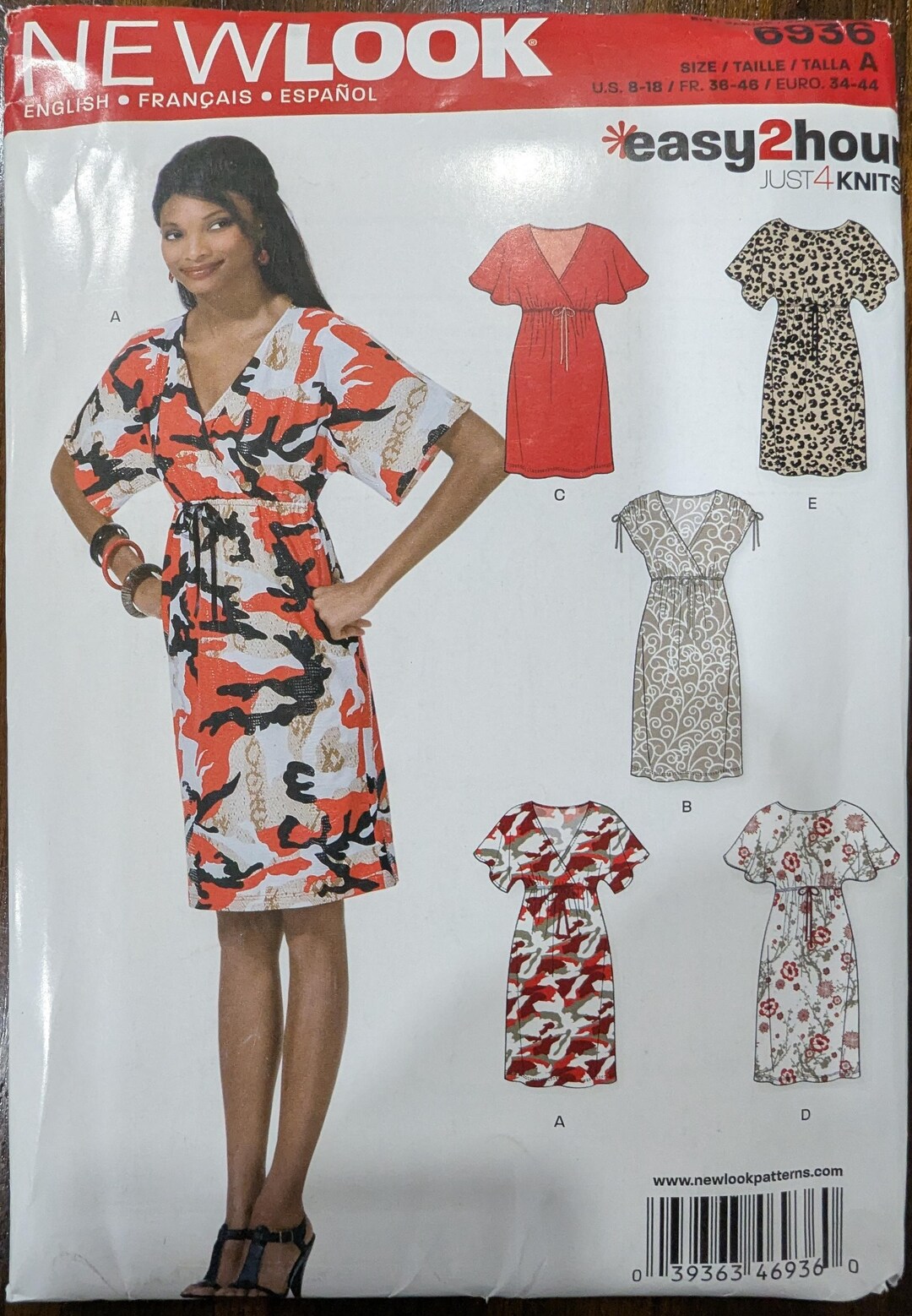 Uncut New Look Sewing Pattern #6936 for Misses and Misses' Plus Size ...