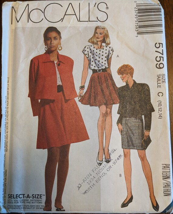 Uncut Mccall's Vintage Sewing Pattern 5759 for - Etsy