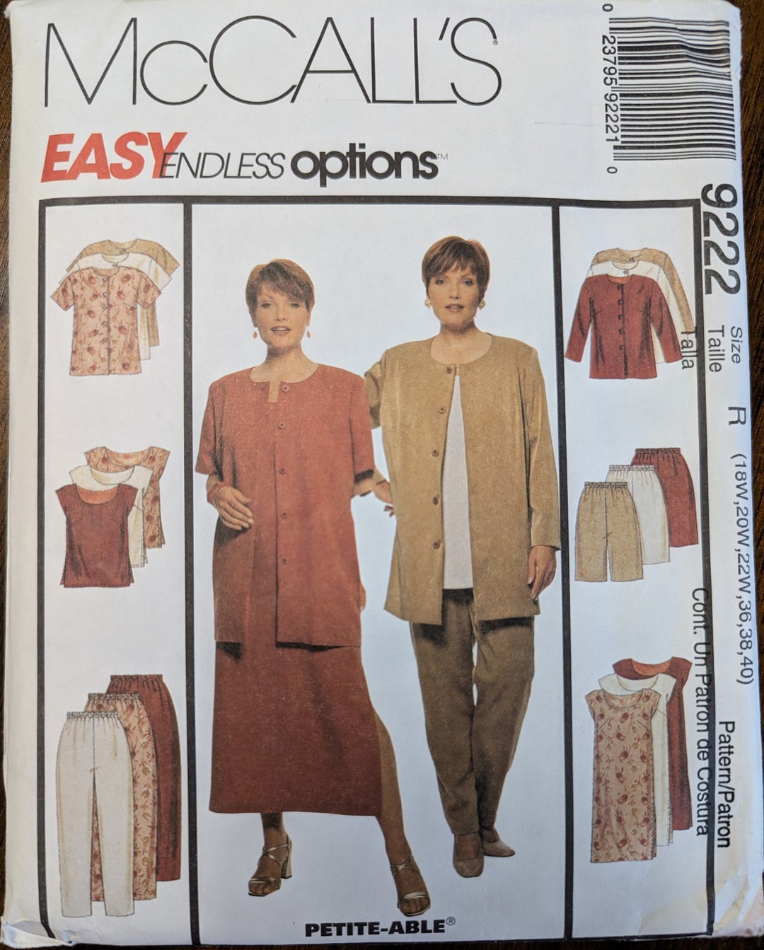Uncut Mccall's Sewing Pattern #9222 for Women's Unlined Jacket, Dress ...