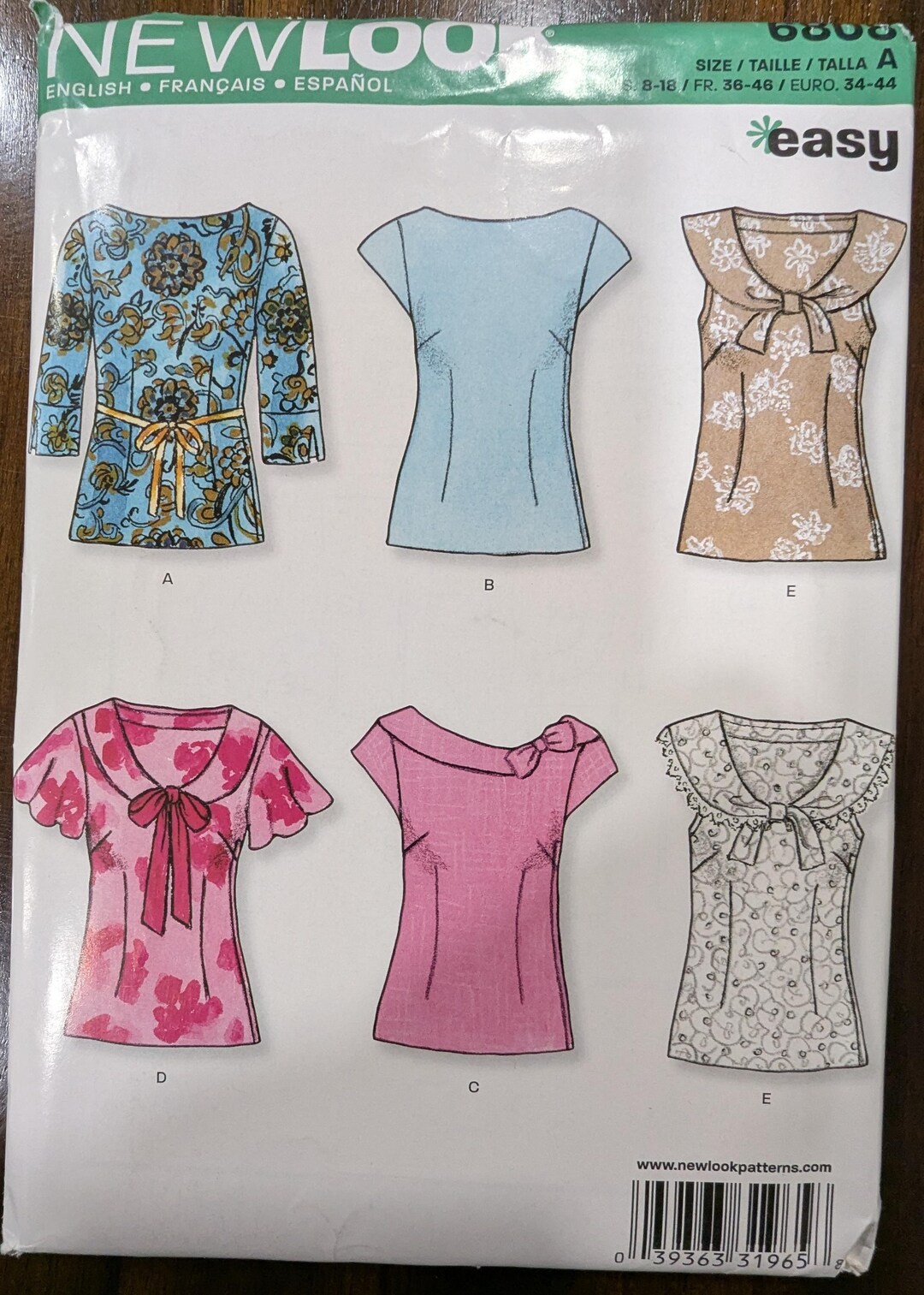 Uncut New Look Sewing Pattern #6808 for Misses and Misses' Plus Size ...