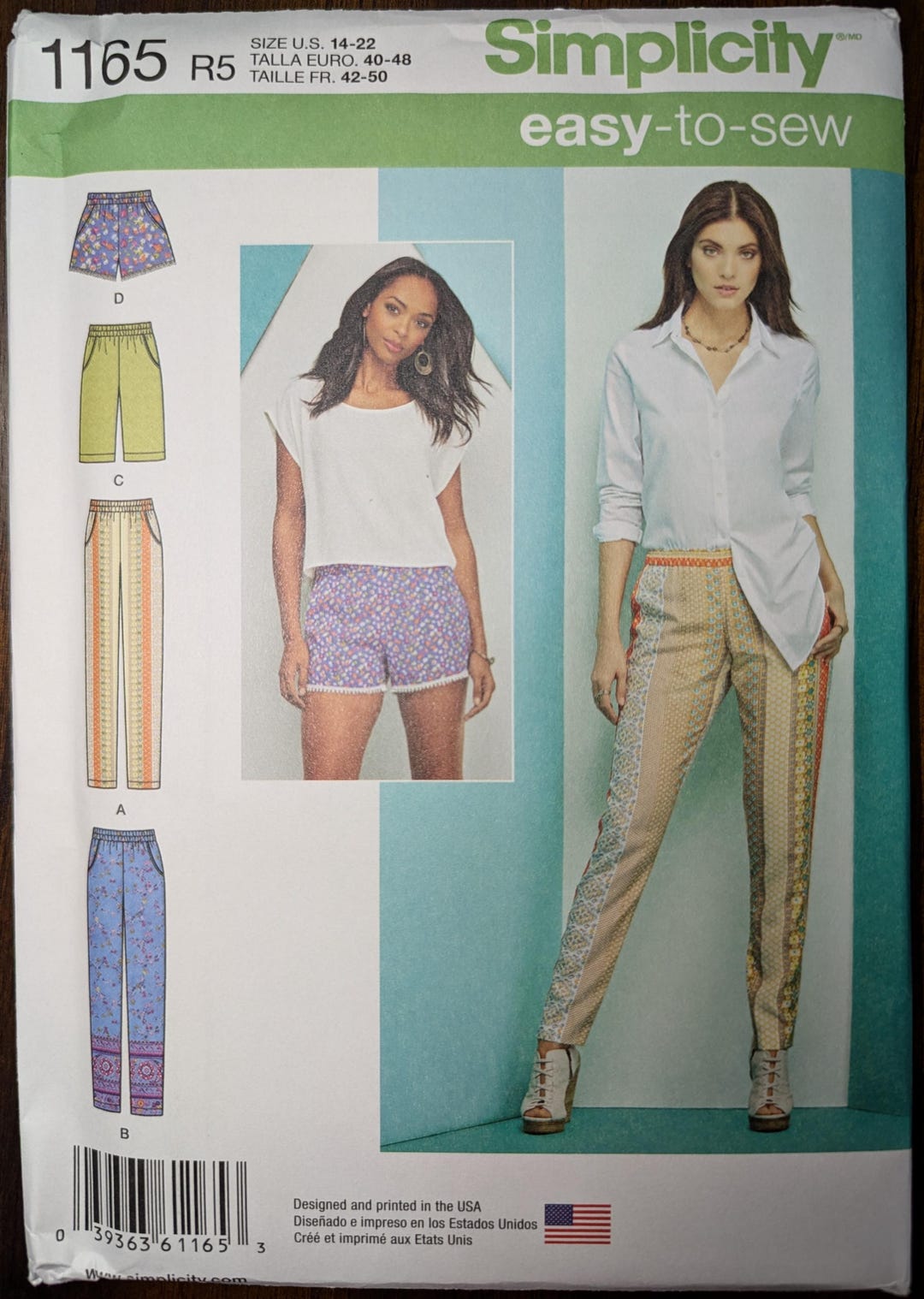 Uncut Simplicity Sewing Pattern #1165 for Misses and Plus Size Slim ...