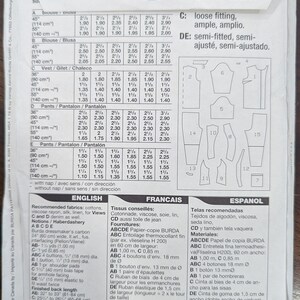 Uncut Burda Sewing Pattern #3806 for Misses' Plus Size Blouse, Pants ...