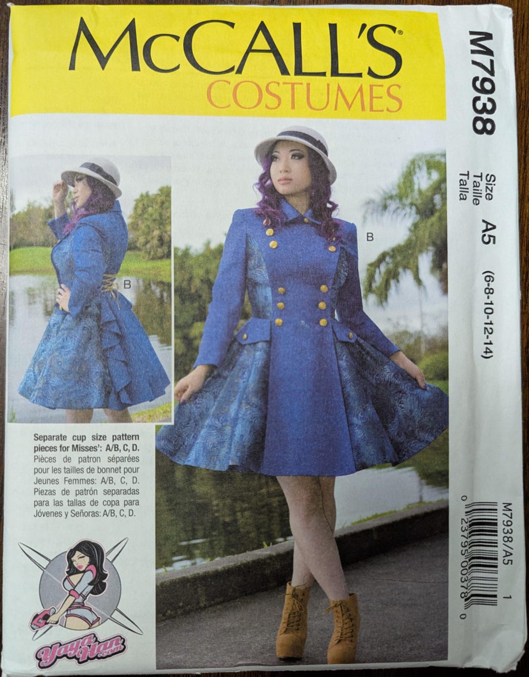 Uncut Mccall's Sewing Pattern #M7938 for Misses' Cosplay Costumes. Yaya ...