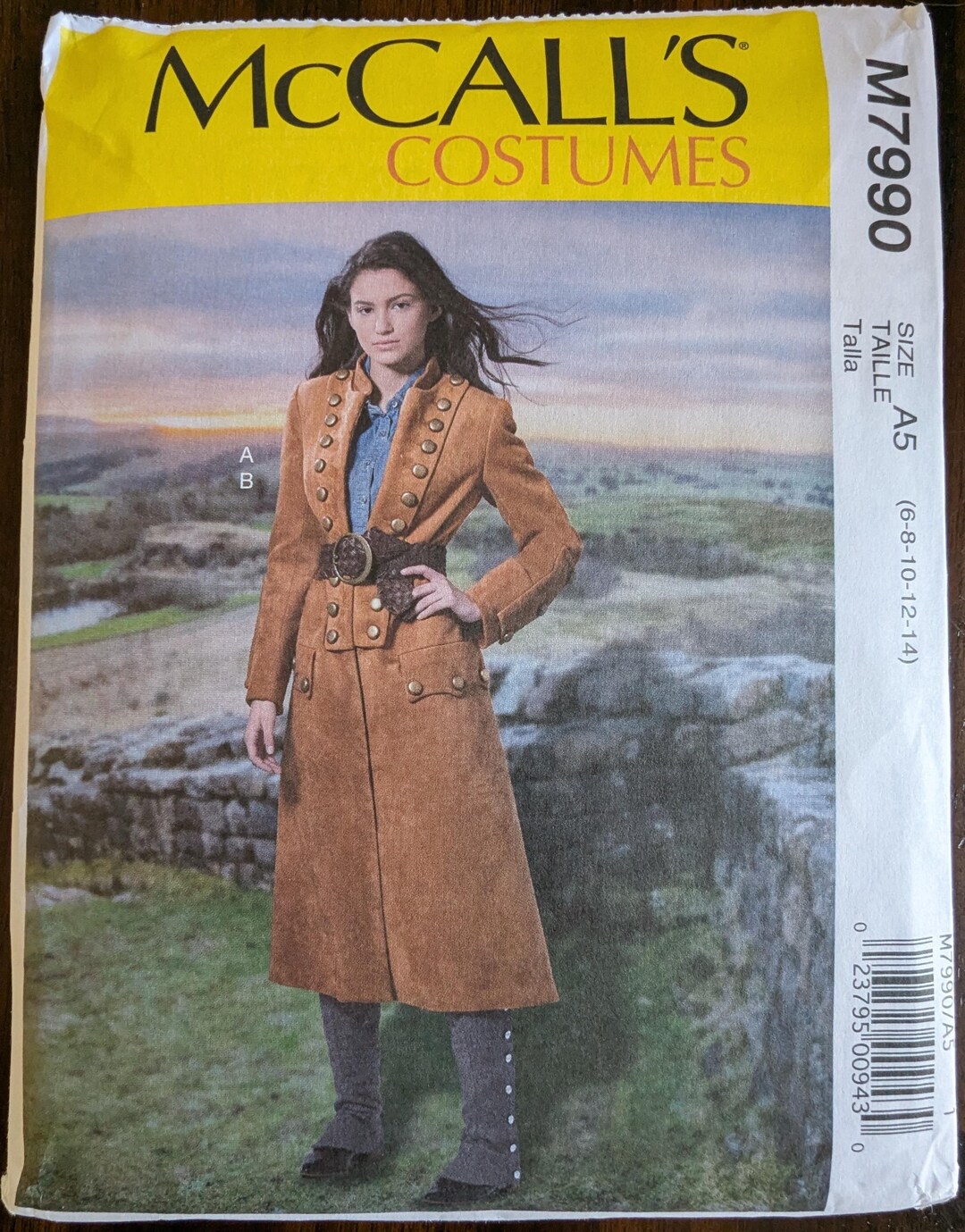 Uncut Mccall's Costume Pattern #M7990 for Misses' Costume Coat and ...
