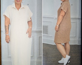 Uncut Simplicity Sewing Pattern 8190 for Misses' Knit Dress With Length ...