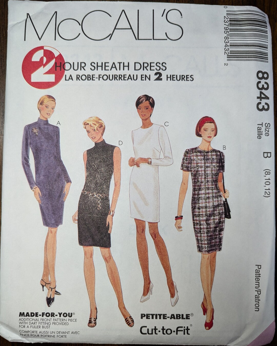 Uncut Mccall's Sewing Pattern #8343 for Misses' Dress in 2 Lengths ...
