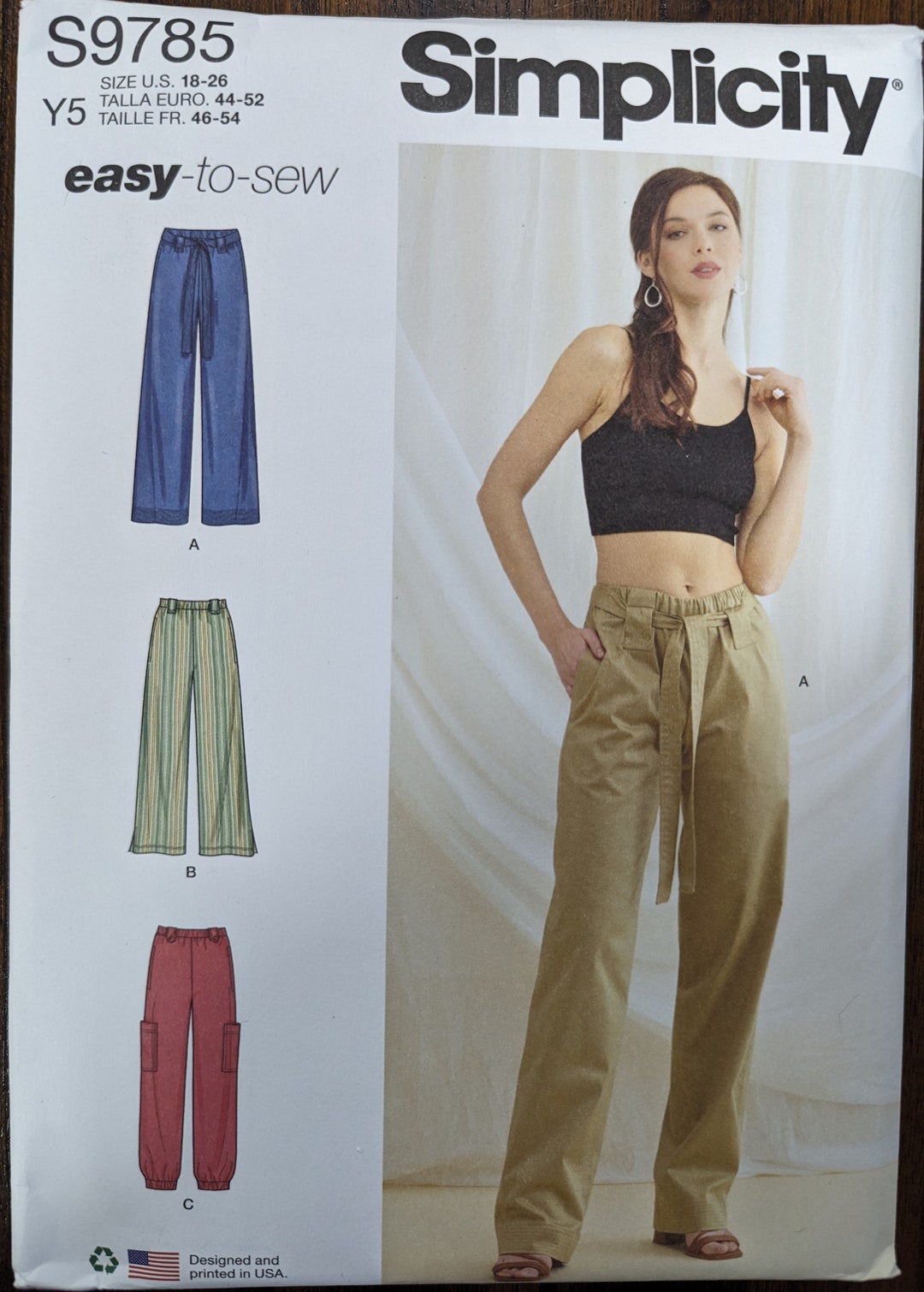 Uncut Simplicity Sewing Pattern #S9785 for Misses' and Misses' Plus ...