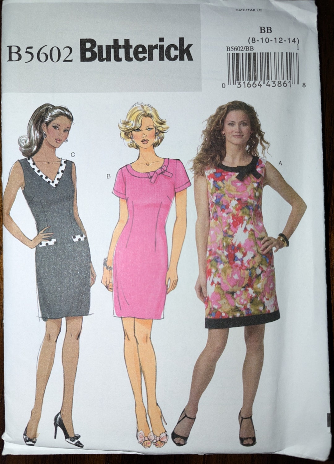 Uncut Butterick Sewing Pattern #B5602 for Misses' Dress With 3 ...