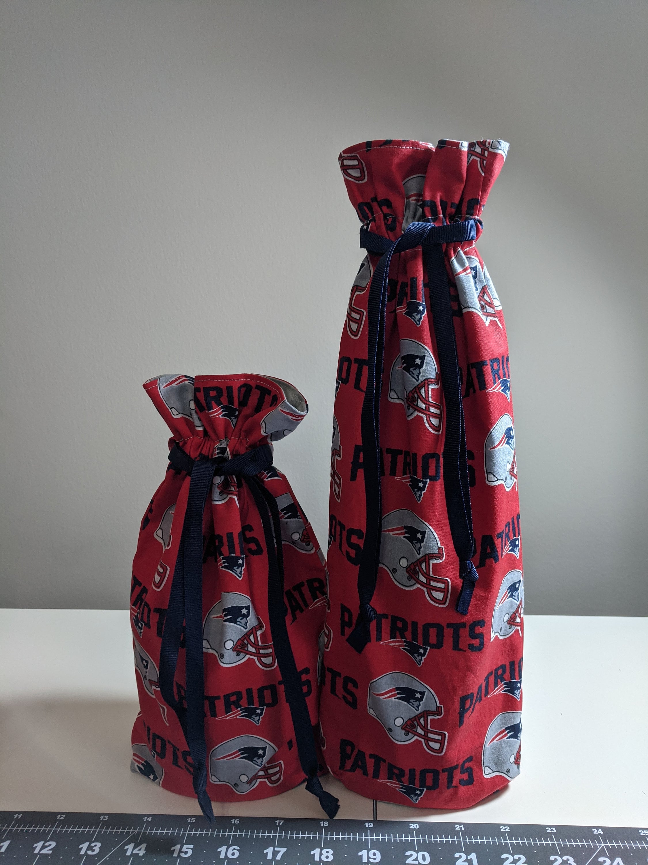 NFL Licensed New England Patriots Fabric Gift Bags Birthday Father's ...