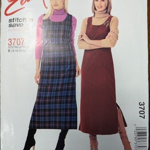 Uncut Stitch and Save Sewing Pattern #3707 for Misses' Plus Size Jumper ...