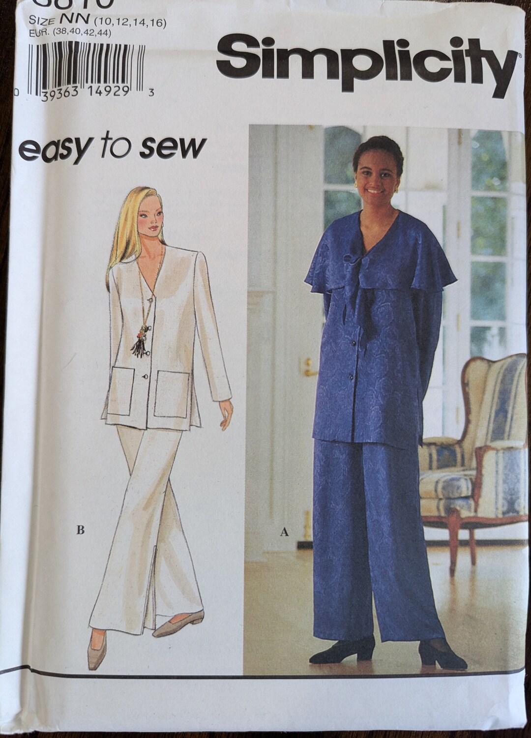 Uncut Simplicity Sewing Pattern #8810 for Misses' Pants and Unlined ...
