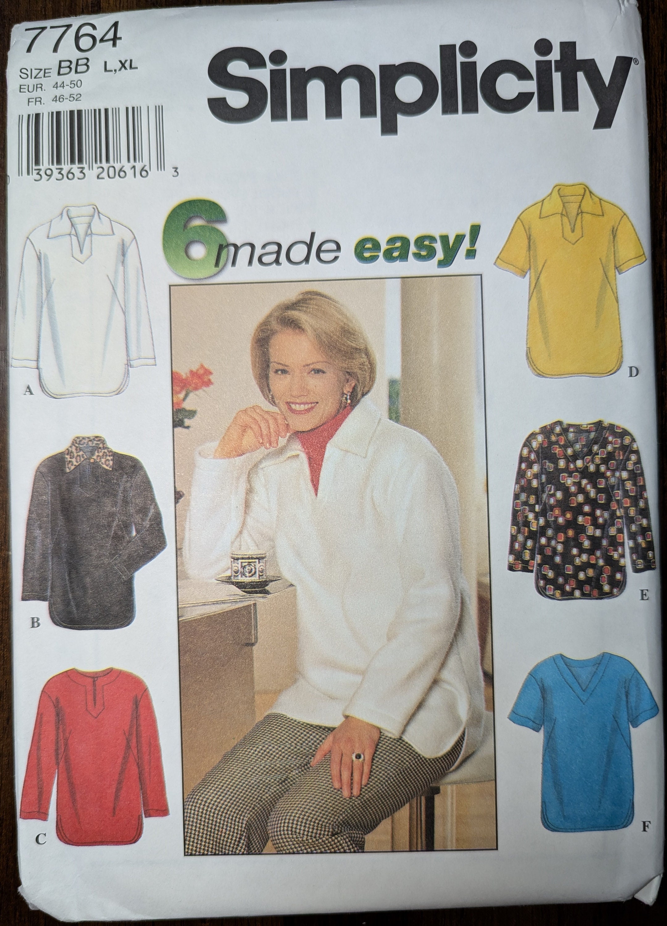 Uncut Simplicity Sewing Pattern #7764 for Misses and Misses' Plus Size ...