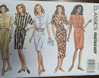 Uncut Butterick Sewing Pattern #6784 for Misses' Dress With Sleeve and ...