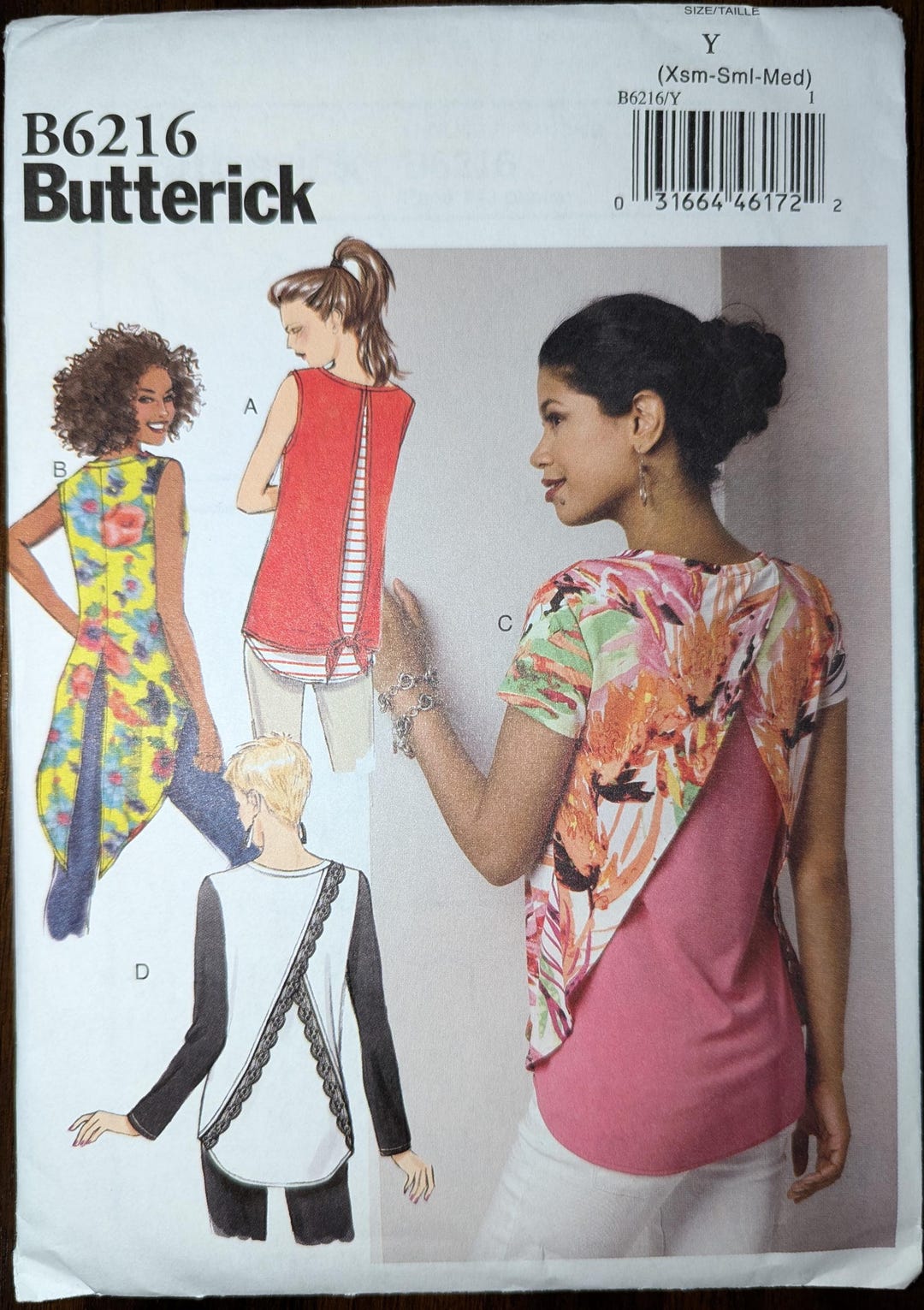 Uncut Butterick Sewing Pattern #B6216 for Misses' Tunic With 4 ...