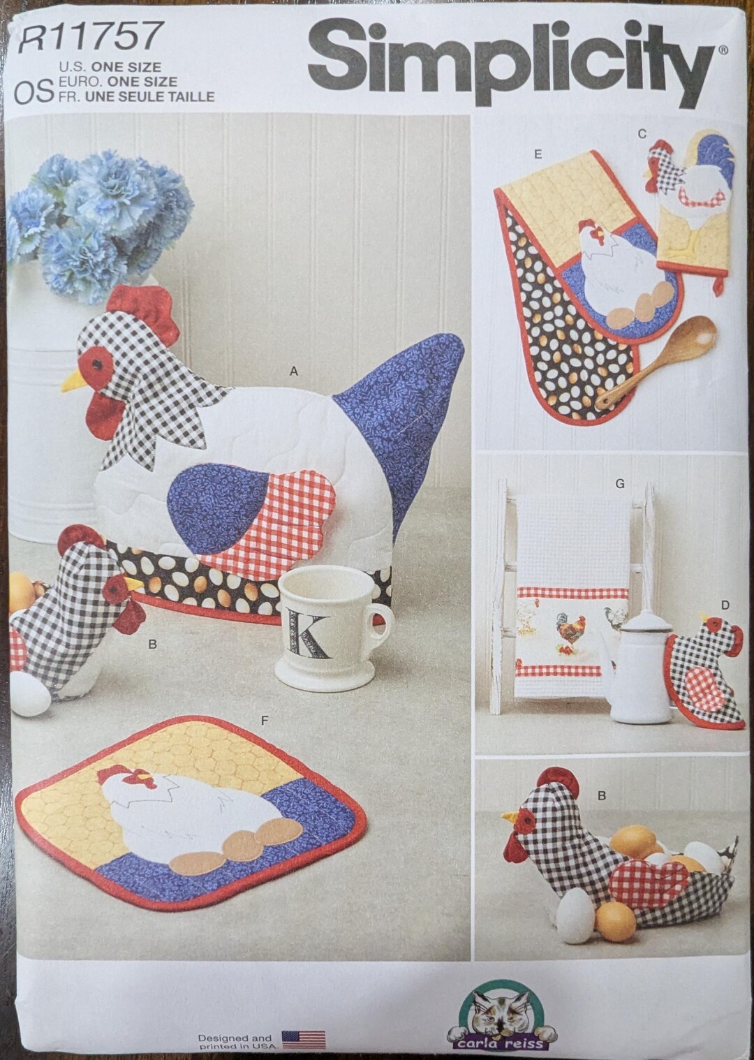 Uncut Simplicity Sewing Pattern #R11757 for Kitchen Accessories, Oven ...