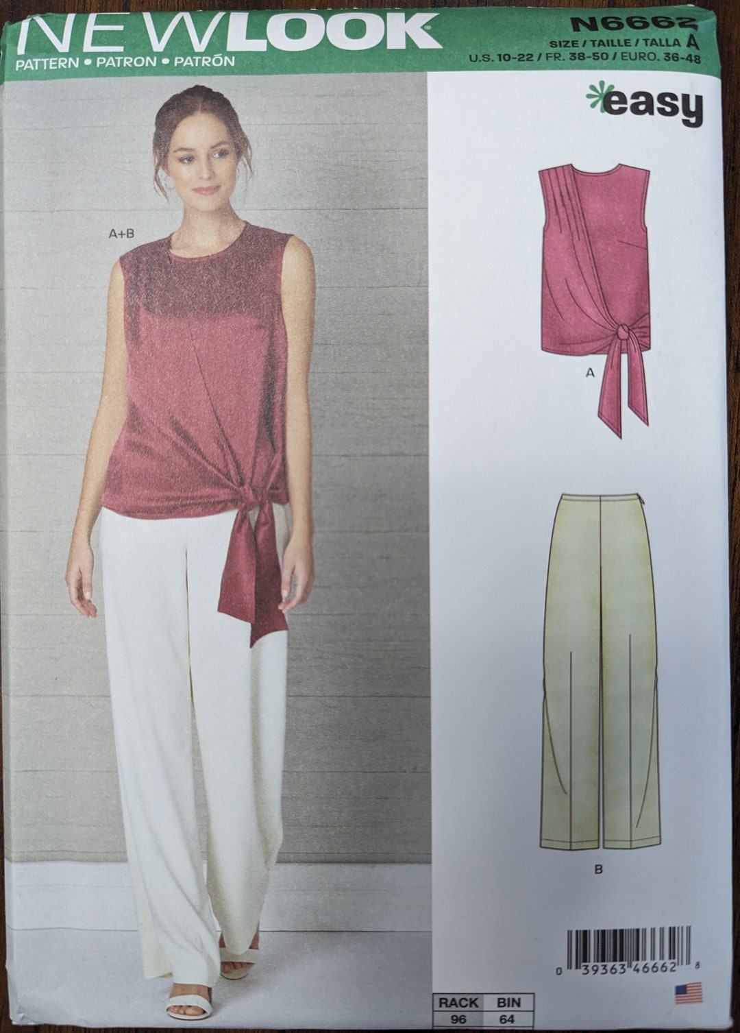 Uncut New Look Sewing Pattern #N6662 for Misses and Misses' Plus Size ...