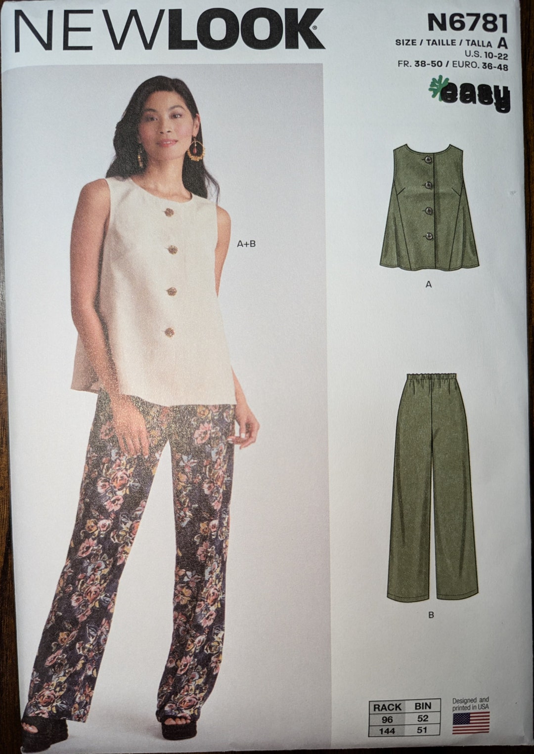 Uncut New Look Sewing Pattern #N6781 for Misses and Misses' Plus Size ...