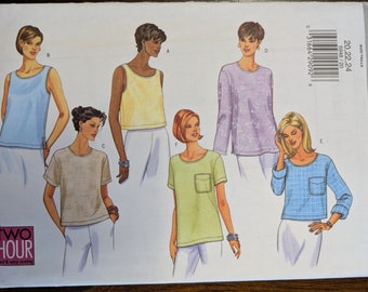 Uncut Butterick Sewing Pattern B4985 for Misses Plus Size Top With 4 ...