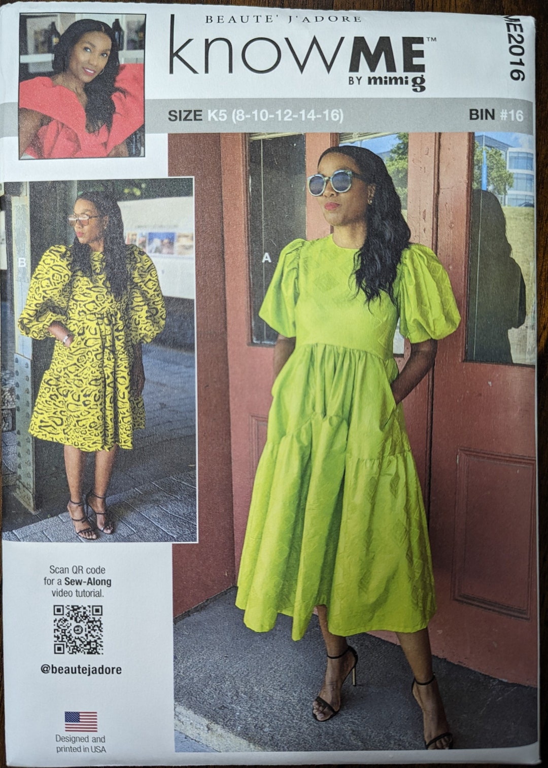 Uncut Know Me by Mimi G Sewing Pattern #ME2016 for Misses and Misses ...