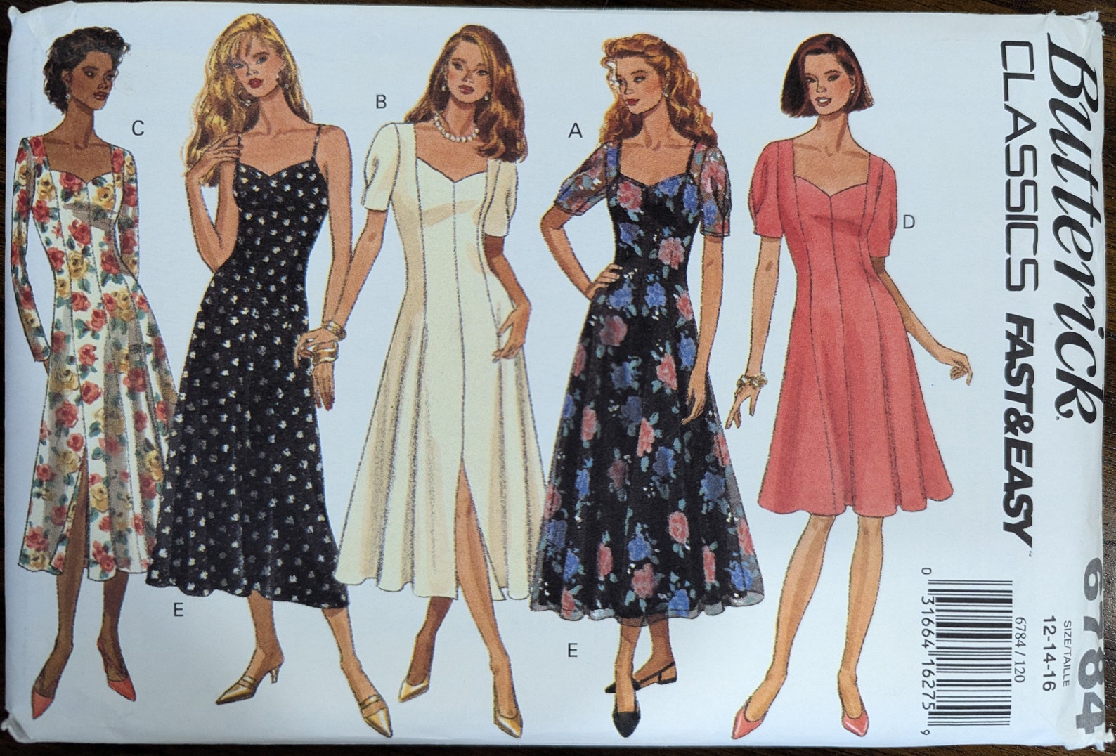 Uncut Butterick Sewing Pattern 6784 for Misses' Dress With Sleeve and ...