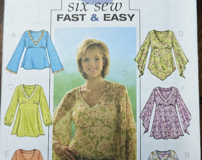 Uncut Butterick Sewing Pattern B4985 for Misses Plus Size Top With 4 ...